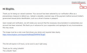 Security Alert: LinkedIn Phishing Campaign Promises Security
